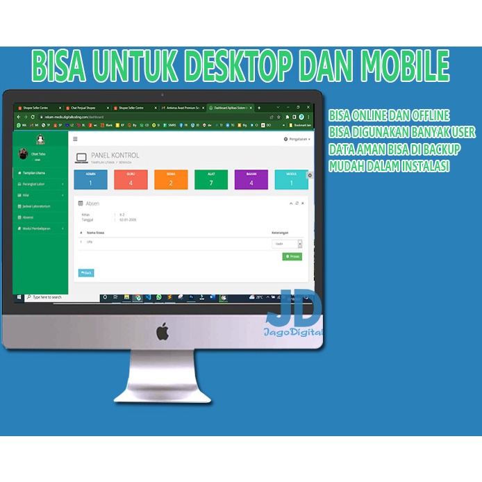 Jual Sistem Informasi Laboratorium Komputer (LABKOM) Sekolah SMA ...