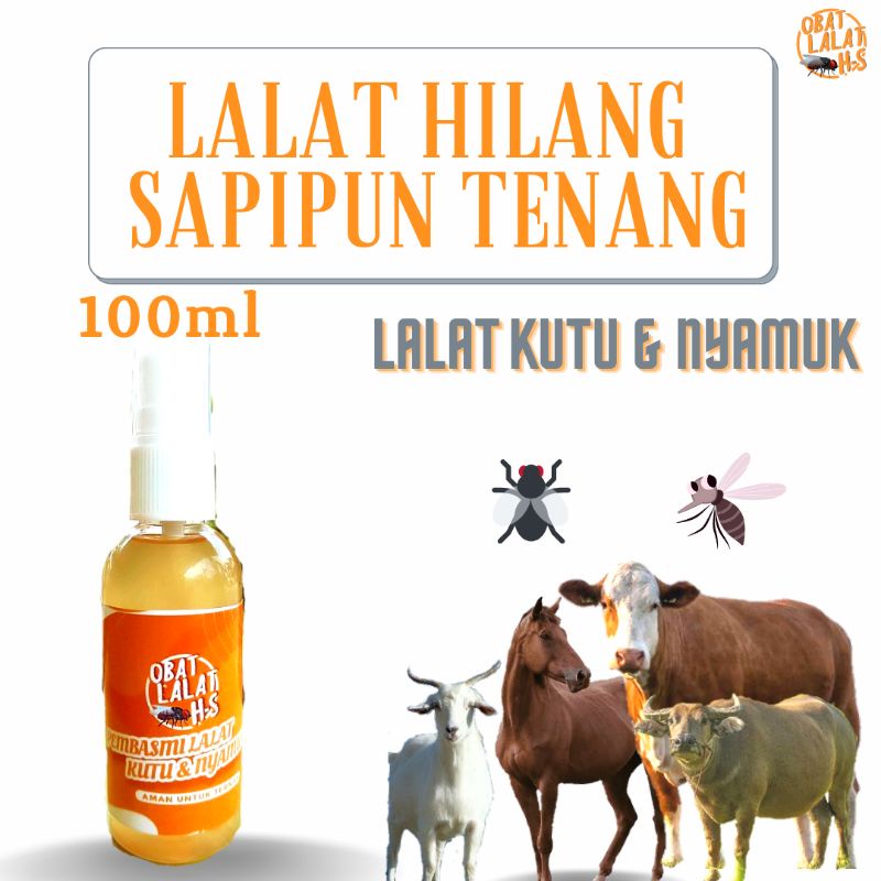 Jual Obat Lalat HS pada sapi pembasmi kutu lalat dan nyamuk 100ml ...