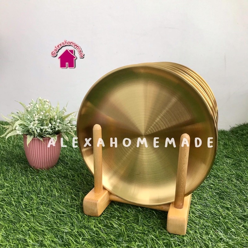 Jual PIRING GOLD DIAMETER 20cm | Shopee Indonesia