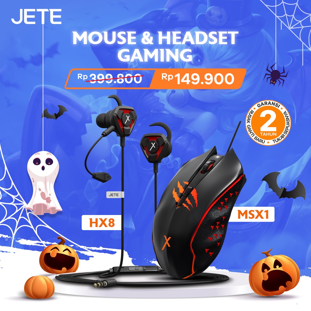 Jual Paket Bundling Mouse Gaming RGB JETE MSX1 + Headset Gaming JETE ...