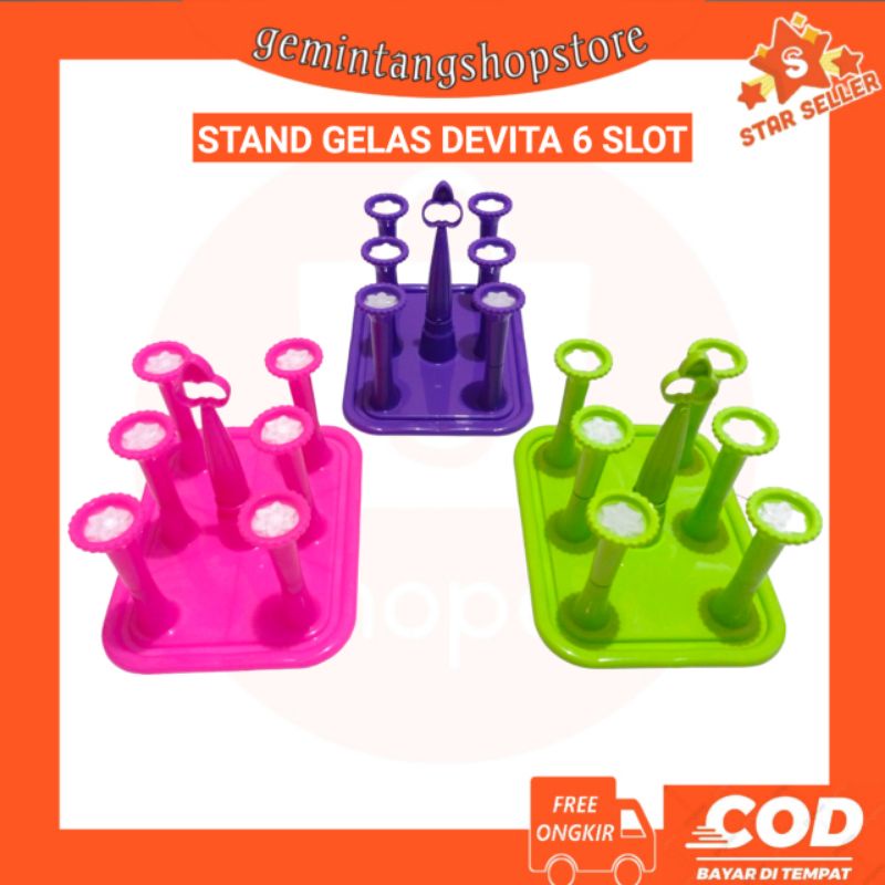 Jual Stand Gelas Plastik / Rak Gelas Berdiri / Tempat Gelas Motif Segi ...