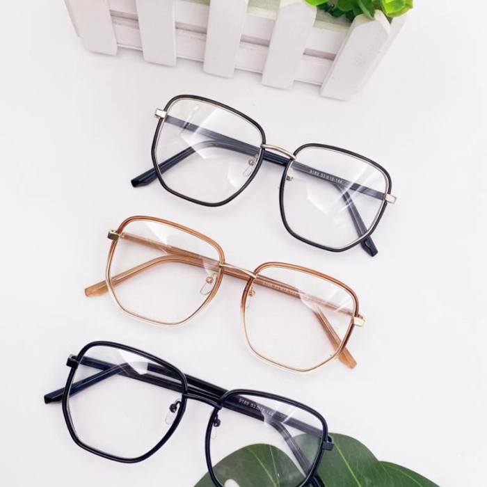 Jual Gaya Kacamata Segi Enam/Frame Besi Minimalis/Kacamata Minus Simple ...