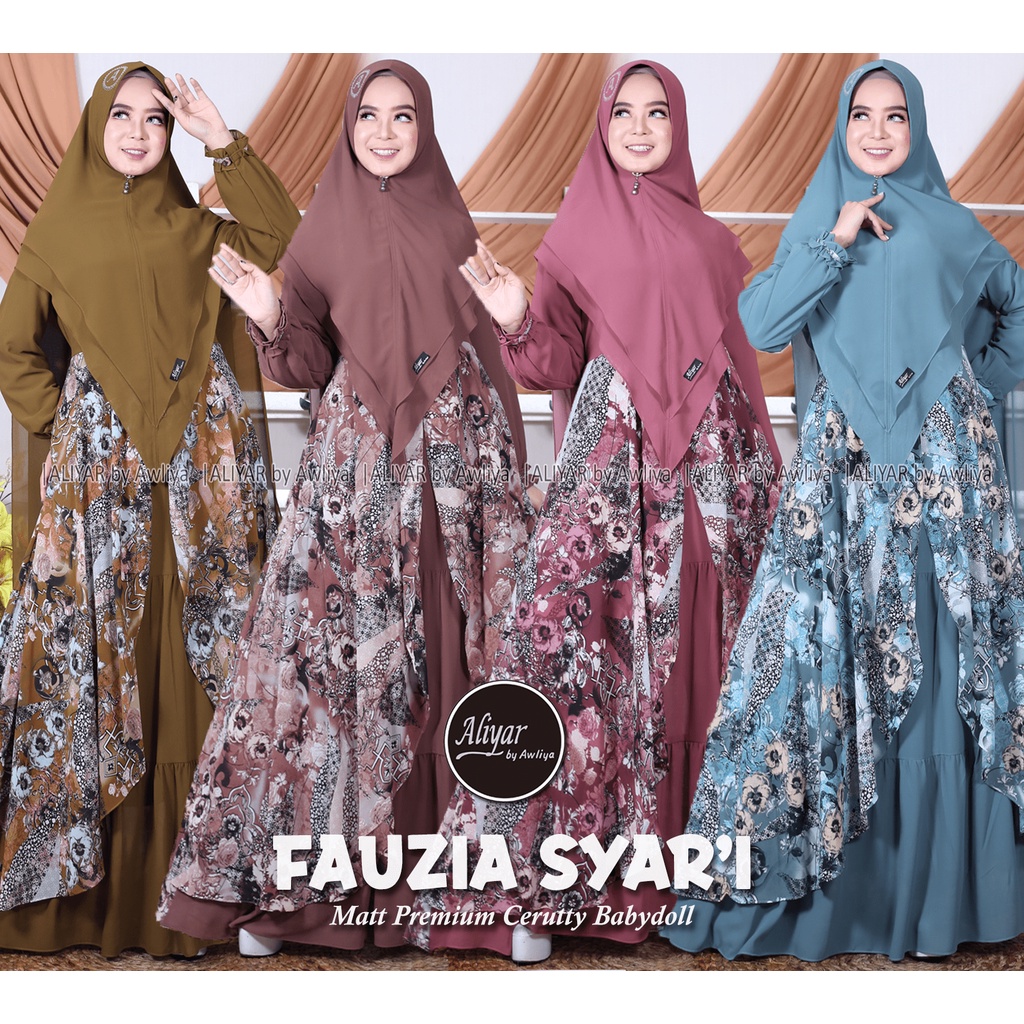 Jual FAUZIA SYAR'I ORIGINAL ALIYAR BY AWLIYA//GAMIS FAUZIA SYAR'I ...