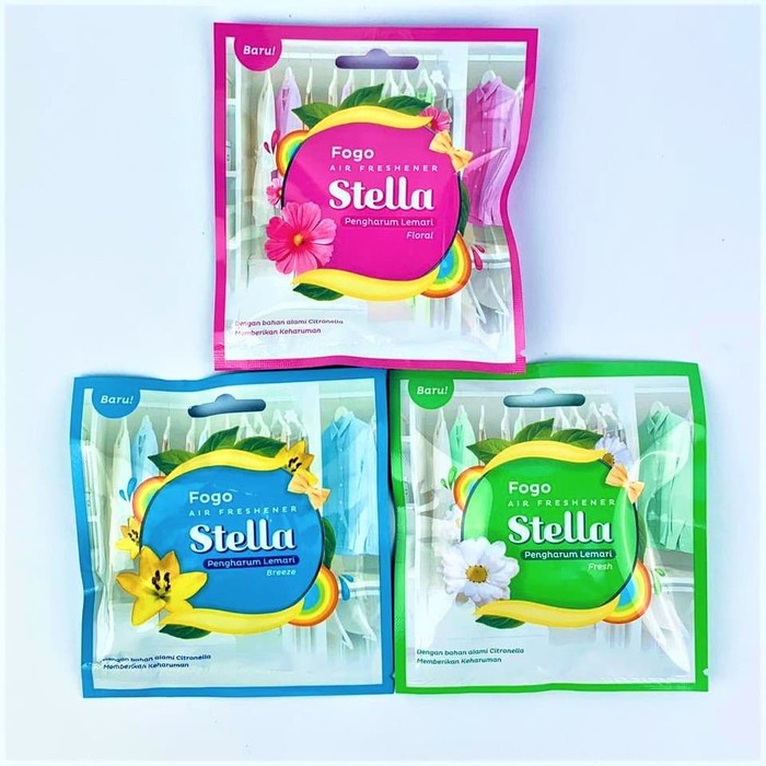 Jual STELLA Fogo Pewangi Lemari Kamper Gantung Serbaguna Bentuk Pinguin Baju Biru Hijau Pink ...