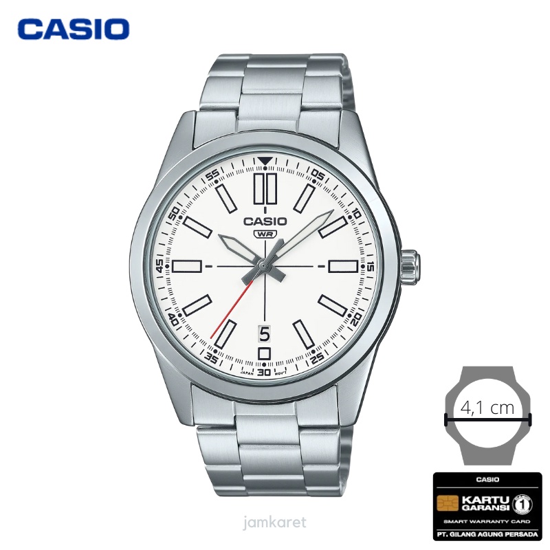 Jual JAM TANGAN PRIA CASIO MTP-VD02D-7E ORIGINAL - MTPVD02D SILVER PUTIH STAINLESS | Shopee ...