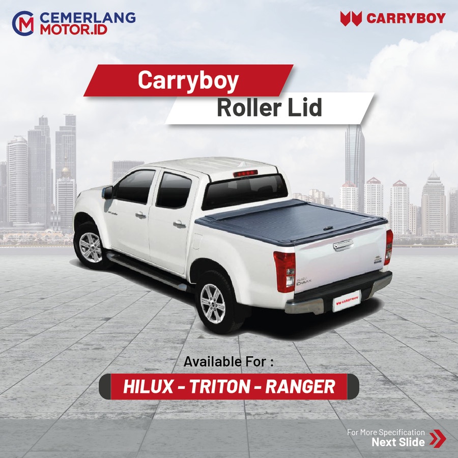 Jual Tutup Cover Bak Belakang HILUX REVO 2016 2022 CARRYBOY ROLLER LID ...