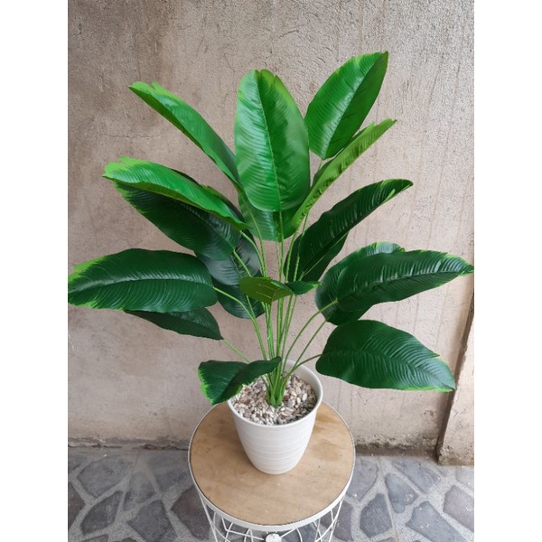 Jual TANAMAN PALSU PISANG 18DAUN ARTIFICIAL(SUDAH+POT+BATU+BUSA ...