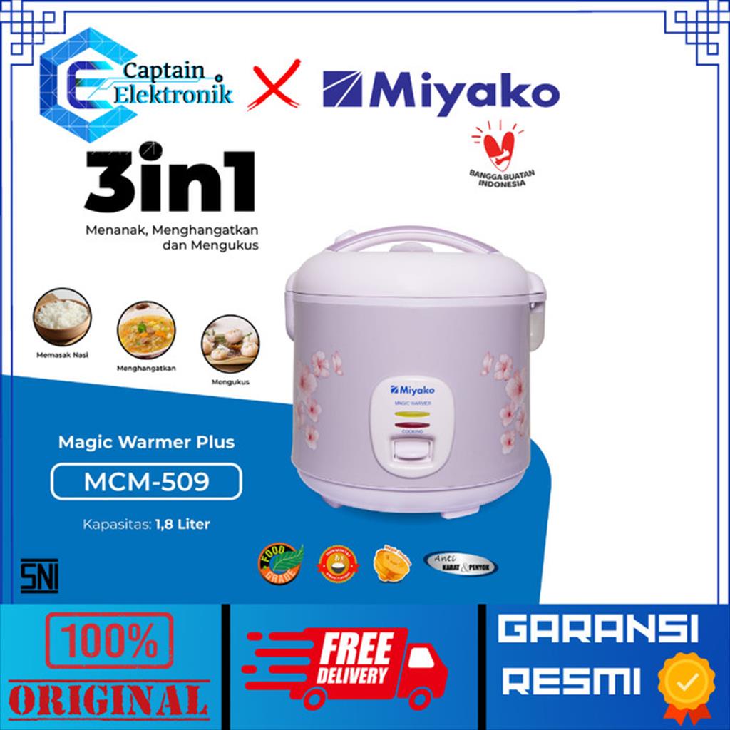 Jual miyako Magic Warmer Plus Rice Cooker MCM509 / MCM 509 SBC / 509SBC ...