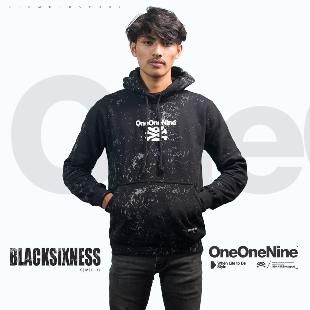 Jual KSR ONEONENINE - HOODIE BLACK SIXNESS SERIES | Shopee Indonesia