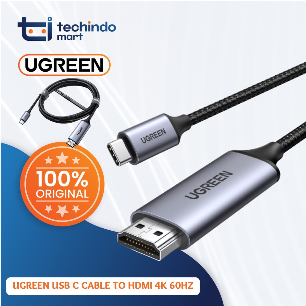 Jual Cable USB C to HDMI 4K / 2K UHD UGREEN Braided Nylon HDMI HDTV ...