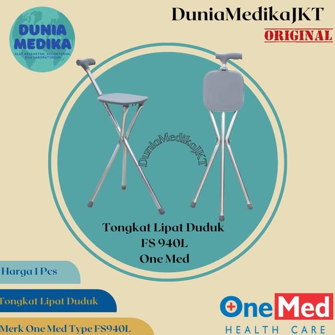 Jual Tongkat Kursi Lipat - Tongkat Duduk FS 940L OneMed | Shopee Indonesia
