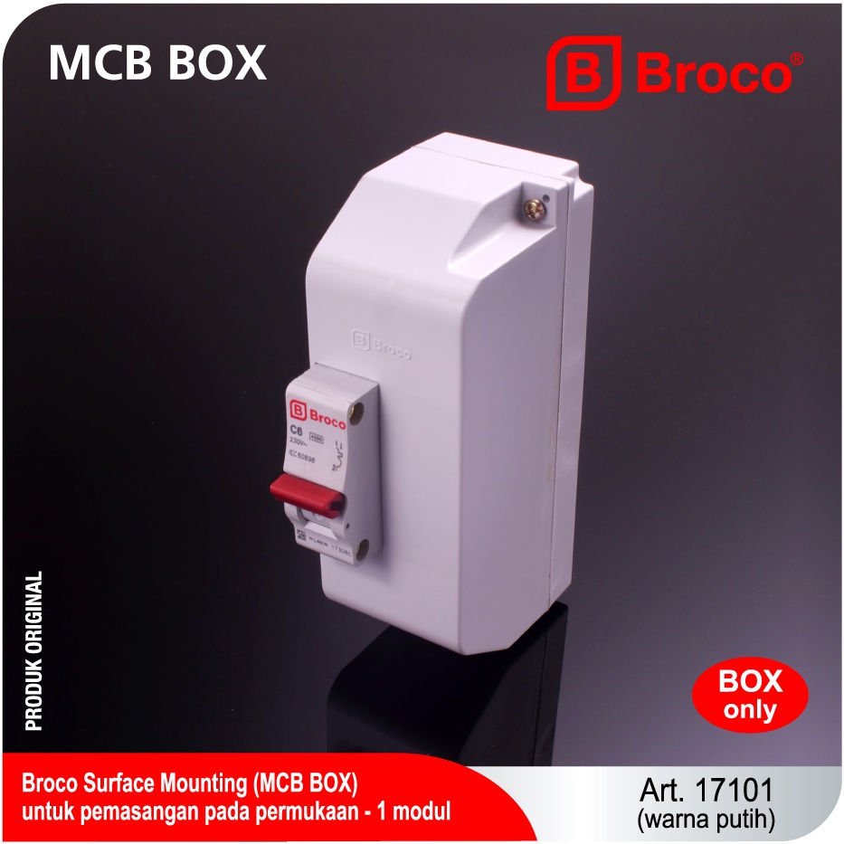 Jual Box MCB 1 Grup Broco Pemasangan Luar Broco 17101 Box MCB 1 Group ...
