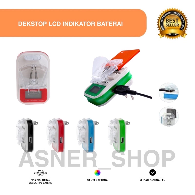 Jual Dekstop LCD Jepit Baterai Cas Kodok Charger Usb Kaki Panjang Lipat ...