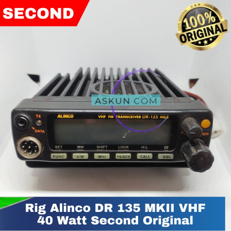 Jual Rig Alinco DR 135 MKII VHF 136-174 Mhz 40 Watt Second Original | Shopee Indonesia