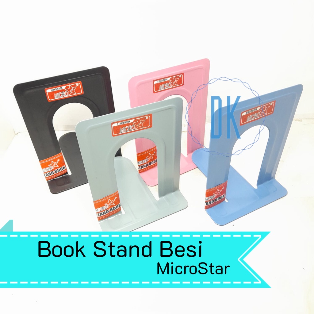 Jual Stand Book MicroStar Sandaran Buku Book End Besi / pembatas buku ...