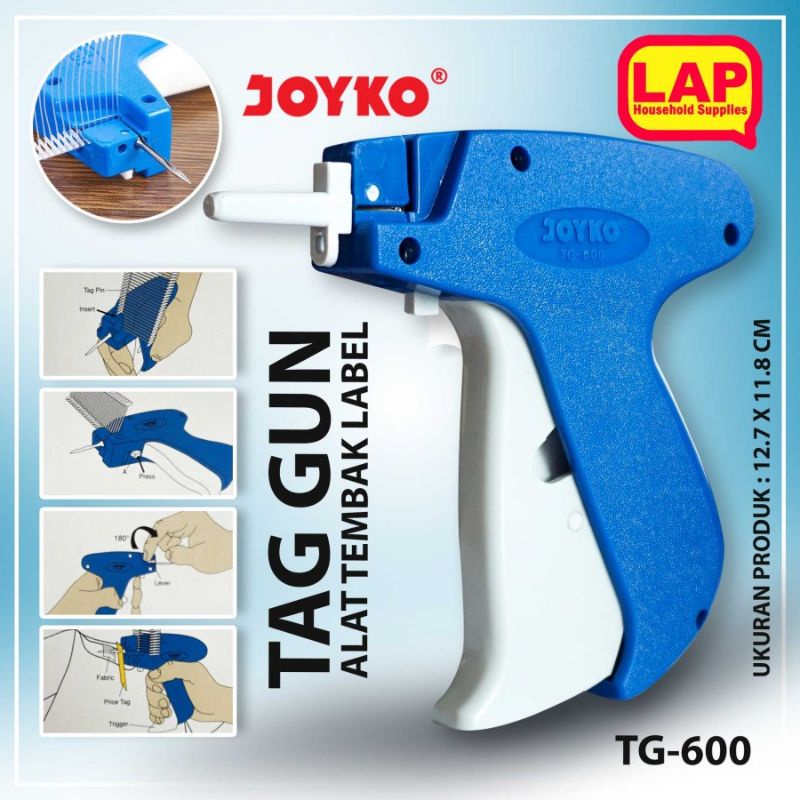 Jual JOYKO Tag Gun TG-600 Alat Tembak Label Baju Plus Refill Tag Gun ...