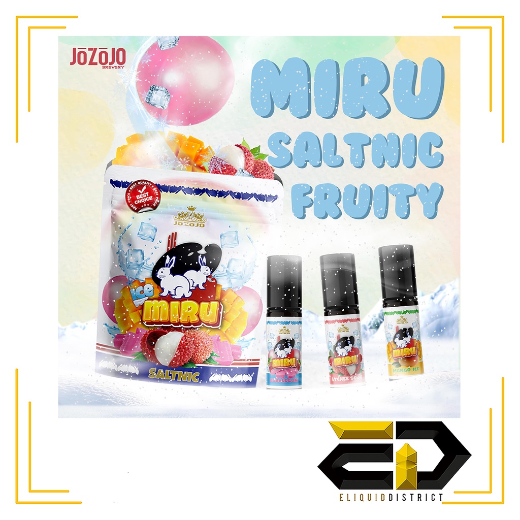 Jual MIRU SALTNIC FRUITY BUBBLEGUM - LYCHEE SOJU - MANGO ICE By ...