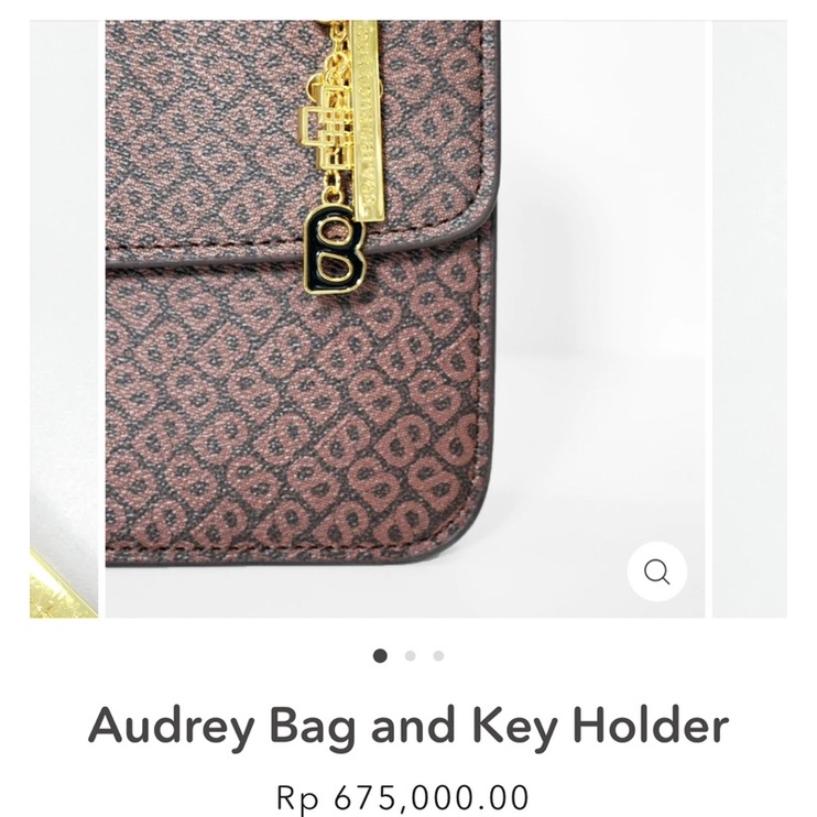 Jual [NEW] SALE Buttonscarves Audrey Bag and Key Holder Monogram BS Button Scarves Buttonscrave ...