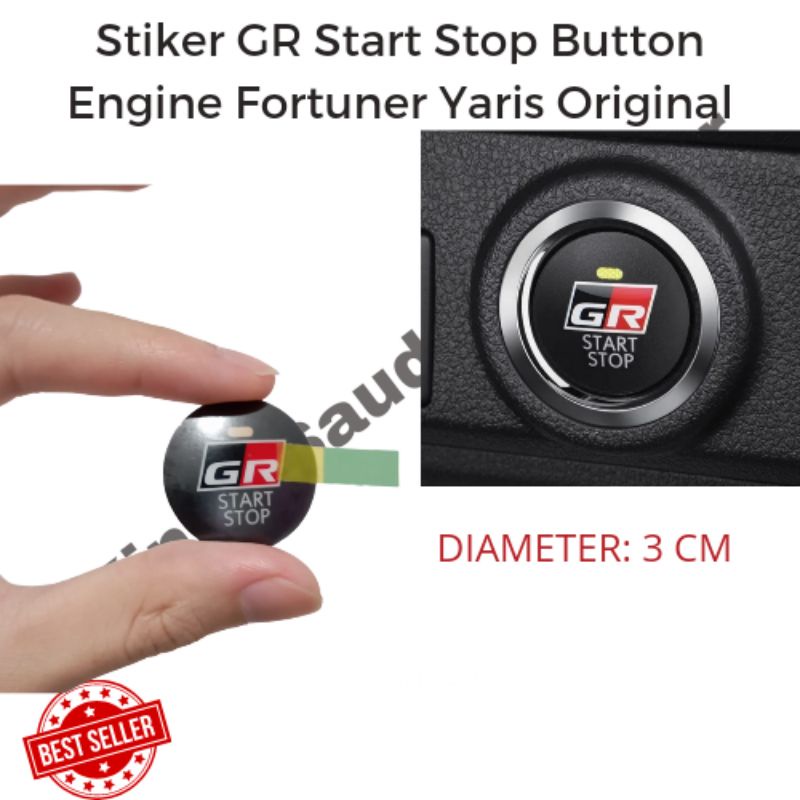 Jual Stiker GR Start Stop Button Engine Fortuner Yaris Original ...