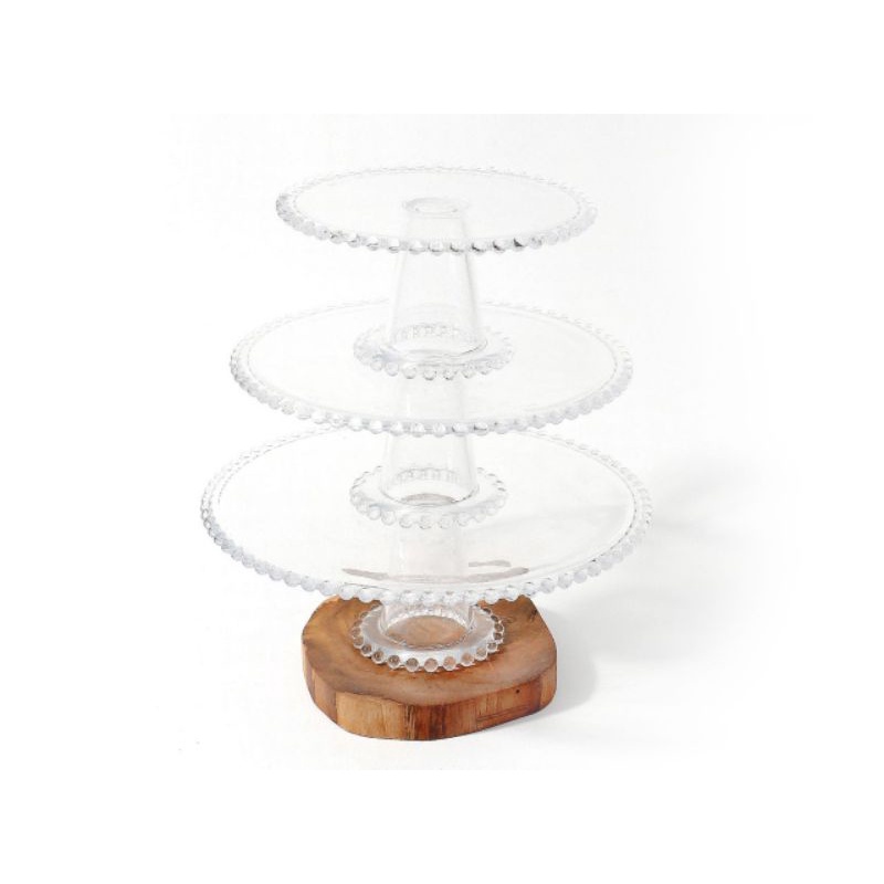 Jual Vicenza Piring Susun Tiga/Piring Saji/Cake Tier V218CTP | Shopee Indonesia