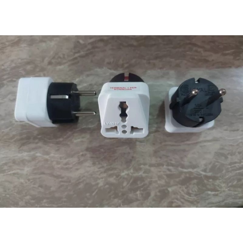 Jual Steker 3 lubang Laptop, Charge HP Android / Steker Colok 3 Kepala ...
