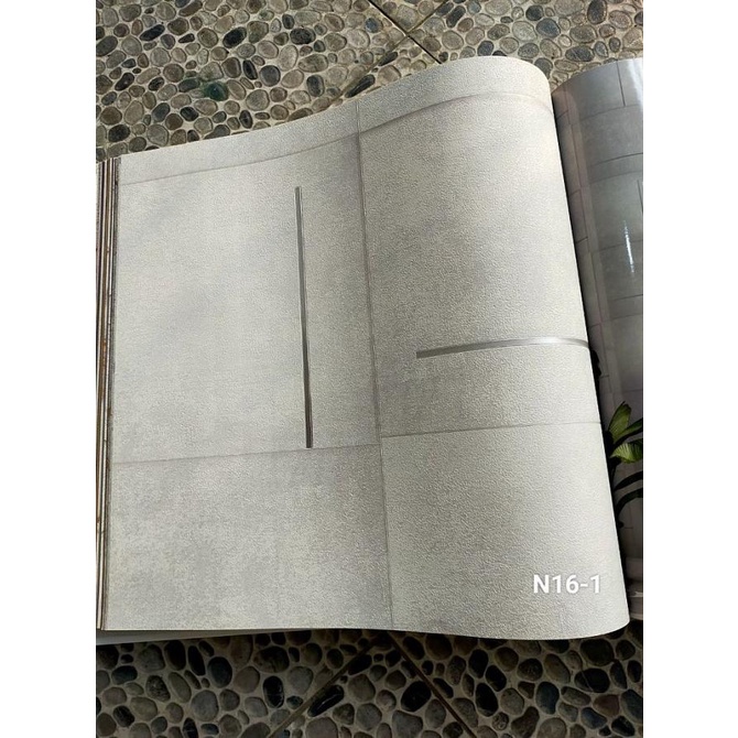 Jual Wallpaper Dinding Acian Batu Garis Gold Rahelputi | Shopee Indonesia