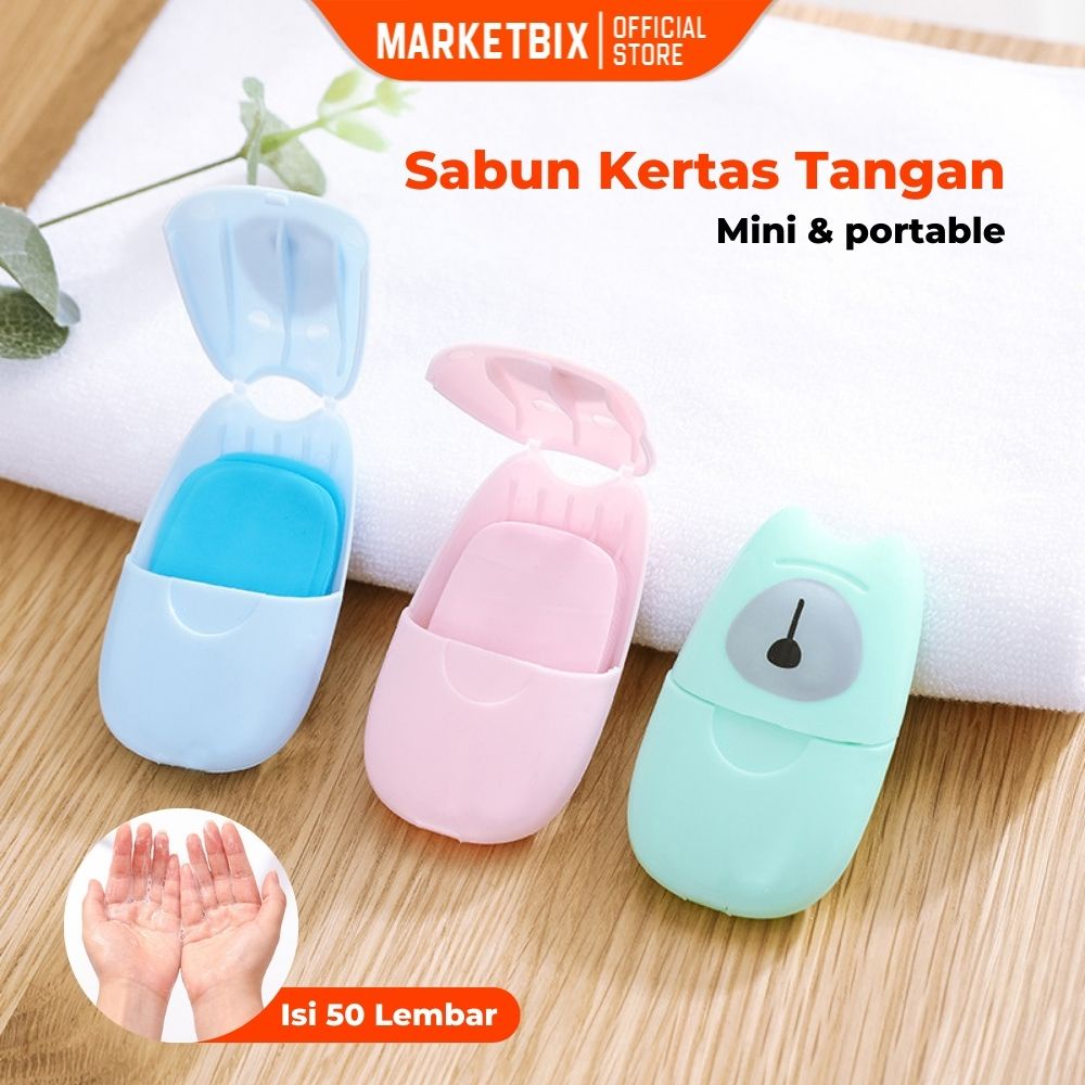 Jual MARKETBIX Sabun Kertas Praktis Paper Soap Mini Untuk Traveling Kit ...