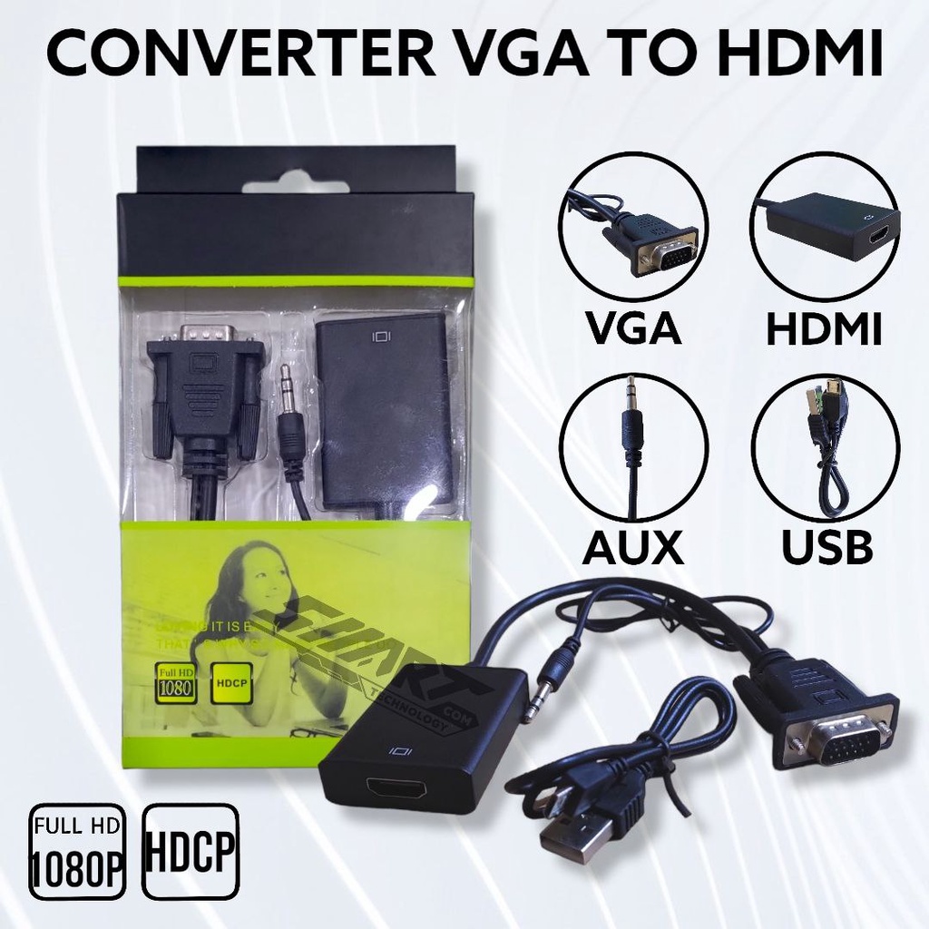 Jual Converter VGA to HDMI | Shopee Indonesia