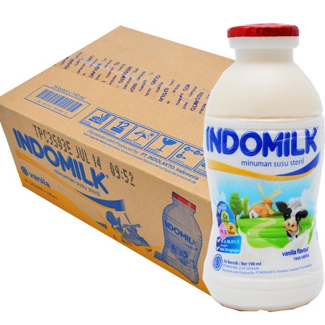 Jual Indomilk Susu Botol 190ml Dus ( Isi 24 pcs) Coklat / Strawbery / Melon / Vanila | Shopee ...