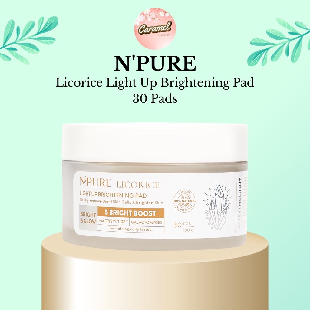 Jual NPURE Licorice Light Up Brightening Exfoliating Pad - Kapas ...