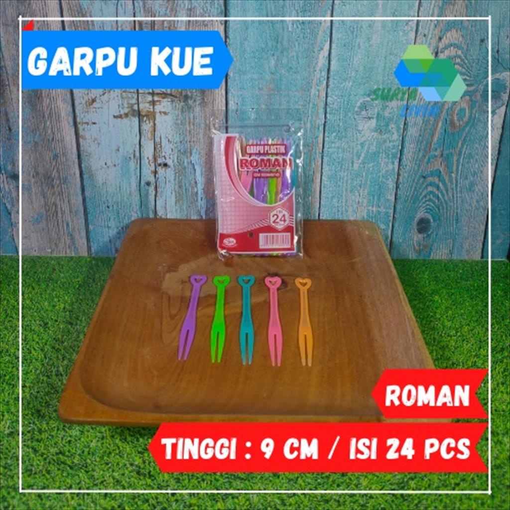 Jual Garpu Buah / Garpu Kue / Garpu Kecil ROMAN Tinggi 9 cm isi 24 ...
