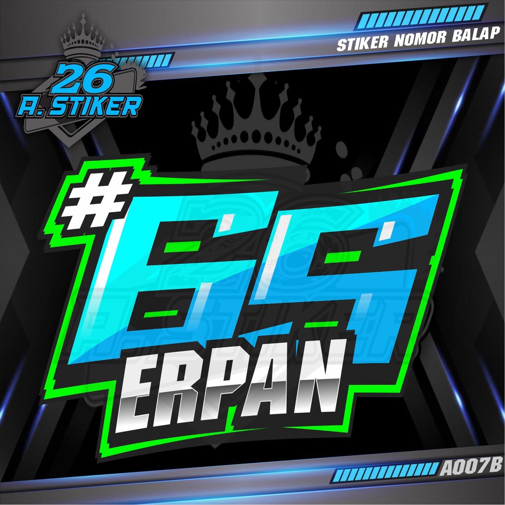 Jual Stiker Racing nomor balap All motor,helem dll. Custom Bisa Request ...