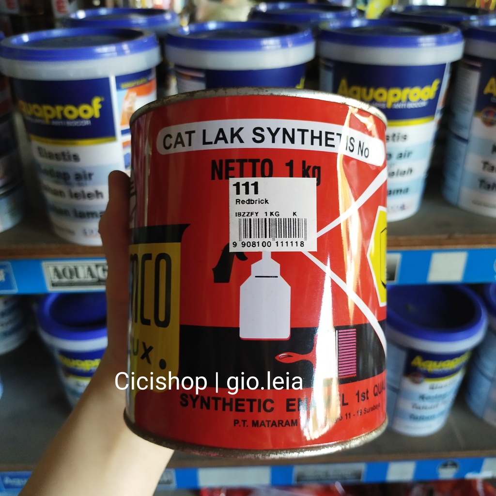 Jual Cat Kayu & Besi Emco Lux 1 kg no 111 Red Brick | Cat pagar | cat ...