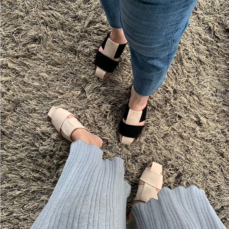 Jual (READY STOCK) Croffle Sandal | Pointed Flat Shoes | Slip On Mules | Sepatu Sandal | Sepatu ...