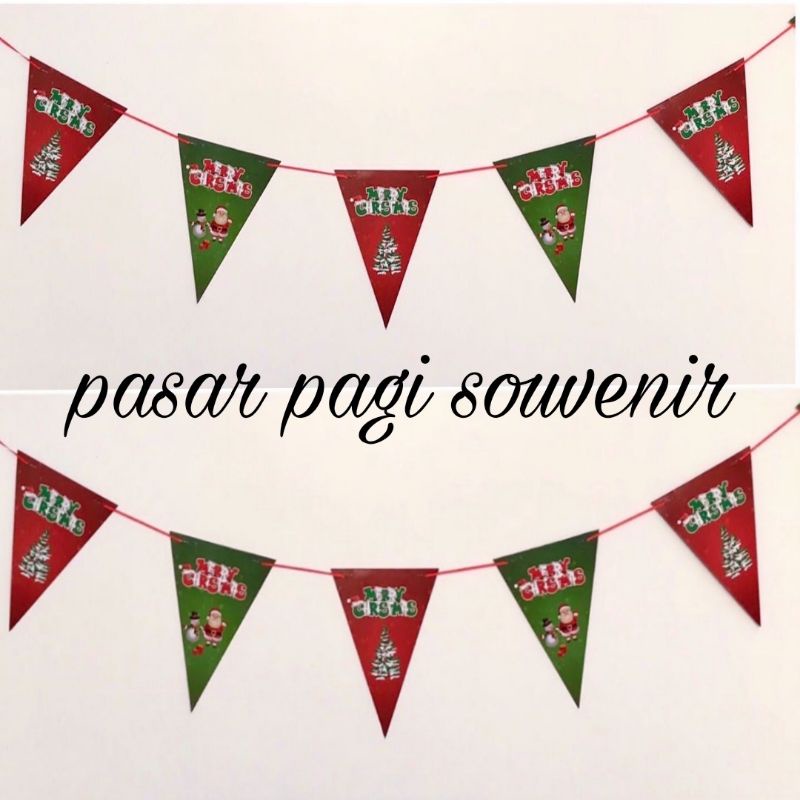 Jual Banner karton Segitiga natal (8pcs) | Shopee Indonesia