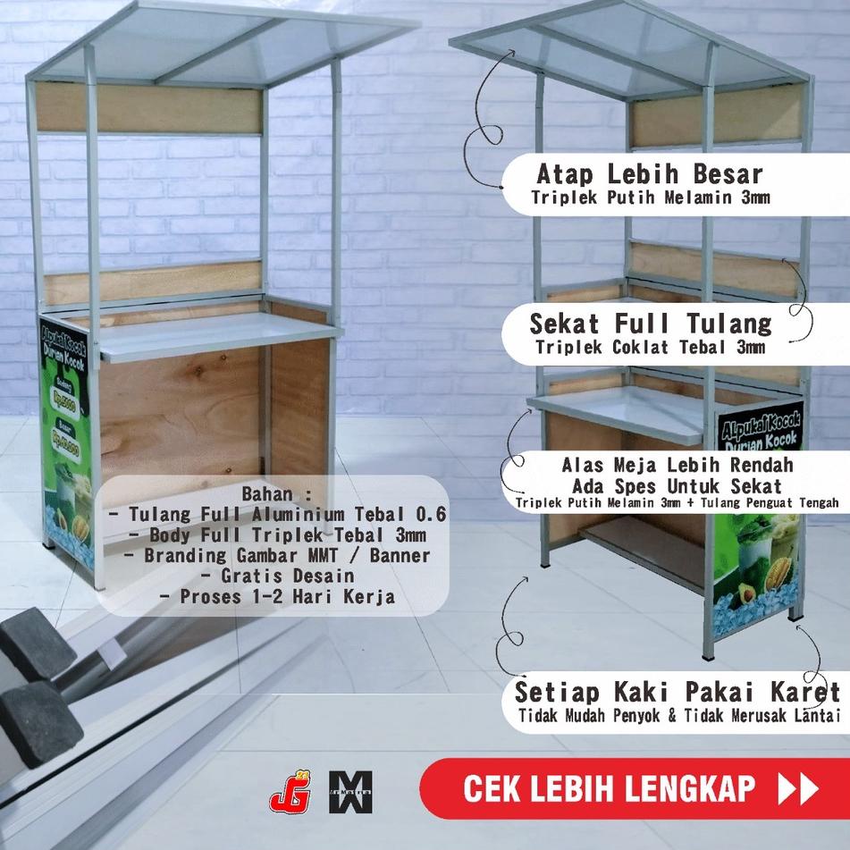 Jual KIPH Booth Portable / Gerobak Lipat / Meja Lipat Free Penghalang ...