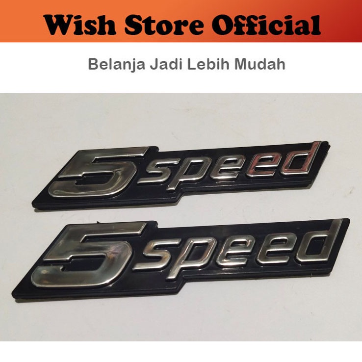 Jual [PCS] Emblem / Car Logo / Sticker / Lambang Mobil Tulisan 5 Speed Besar Kecil | Shopee ...