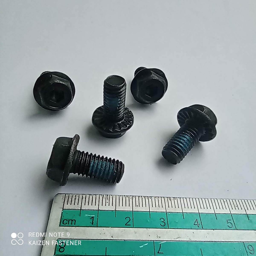 Jual M8x15 Flange Bolt Hitam (Baut Topi) Kunci L | Shopee Indonesia