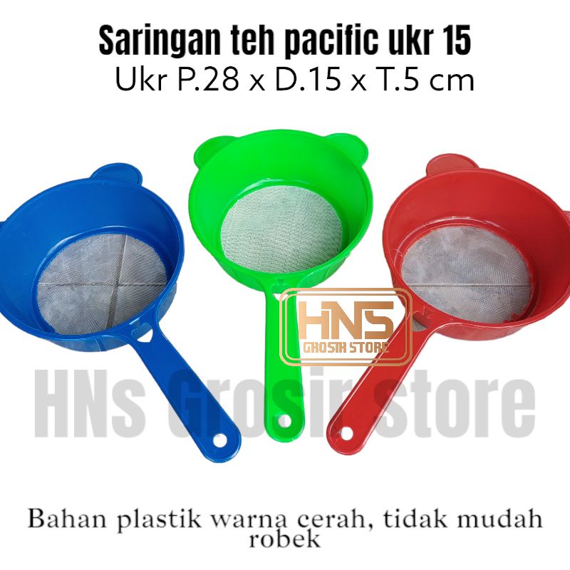 Jual Saringan teh pacific dx ukr 15 ukr 12 ukr 10 cm plastik warna ...