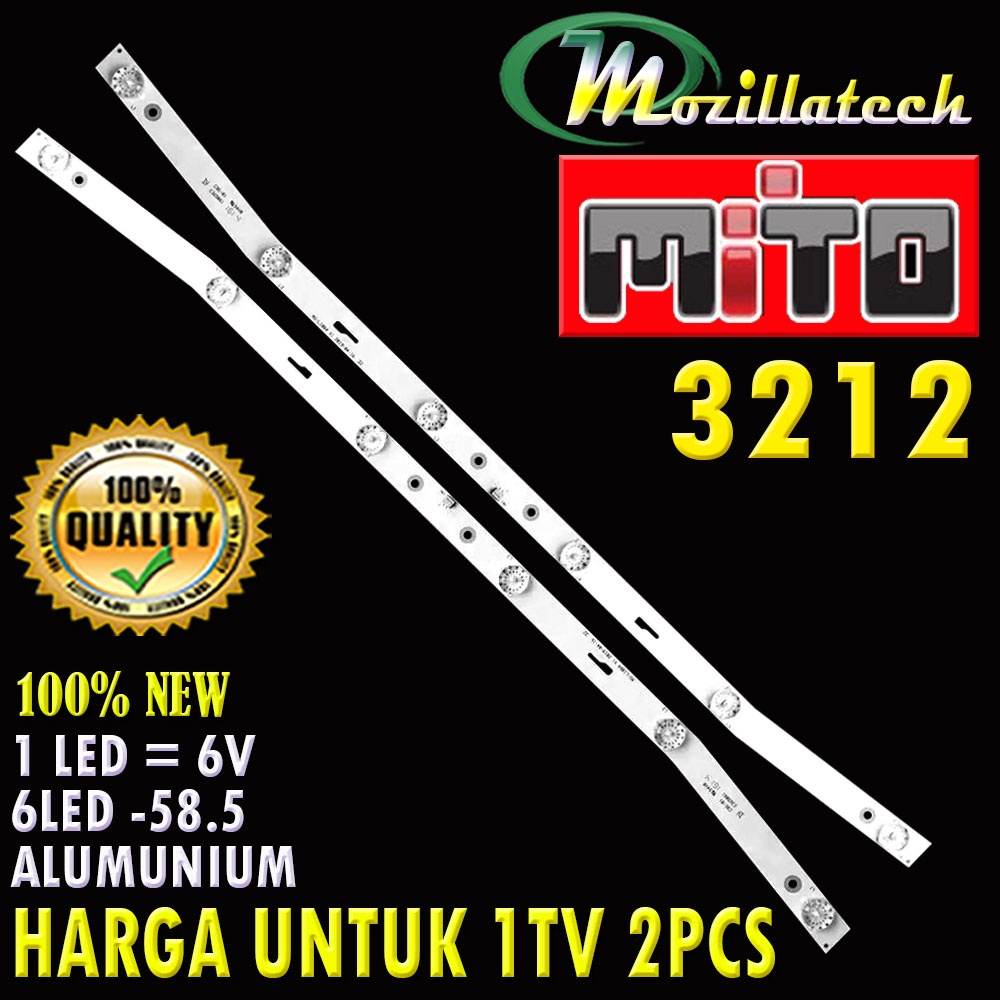 Jual LED BACKLIGHT MITO 3212 BACKLIGHT MITO 6V 6K 6 KANCING | Shopee Indonesia