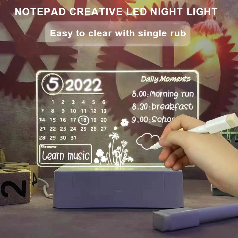 Jual Papan Display Kalender LED Light Memo Board + Spidol | Shopee ...