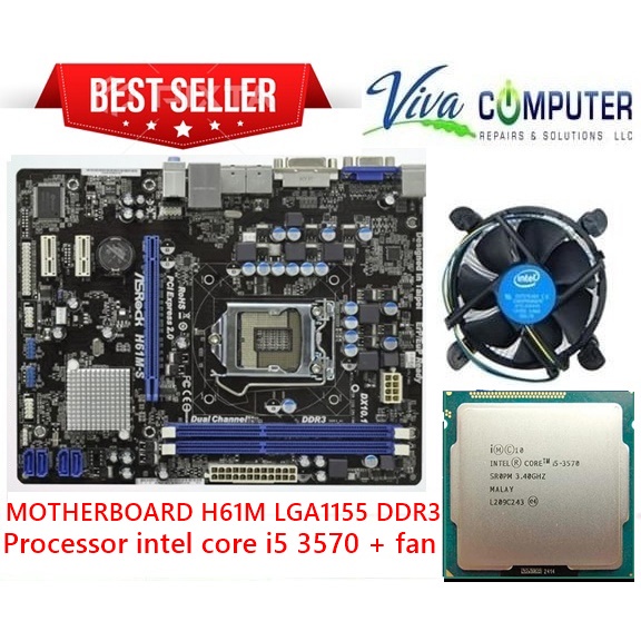 Jual PAKETAN intel I5 3570/Paket motherboard mobo H61 DDR3 LGA1155 ...