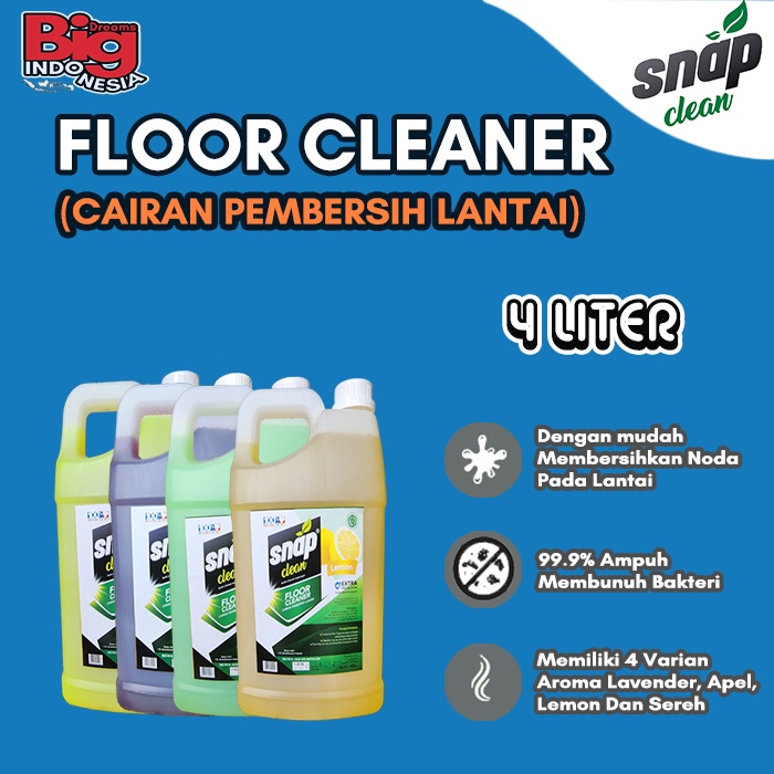 Jual Cairan Pembersih Lantai Sabun Pel Lantai Floor Cleaner 4 Liter ...