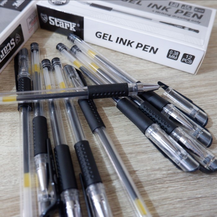 Jual Pulpen Gel Merk Star / Bolpoin Merk Star per pack isi 12 pcs ...