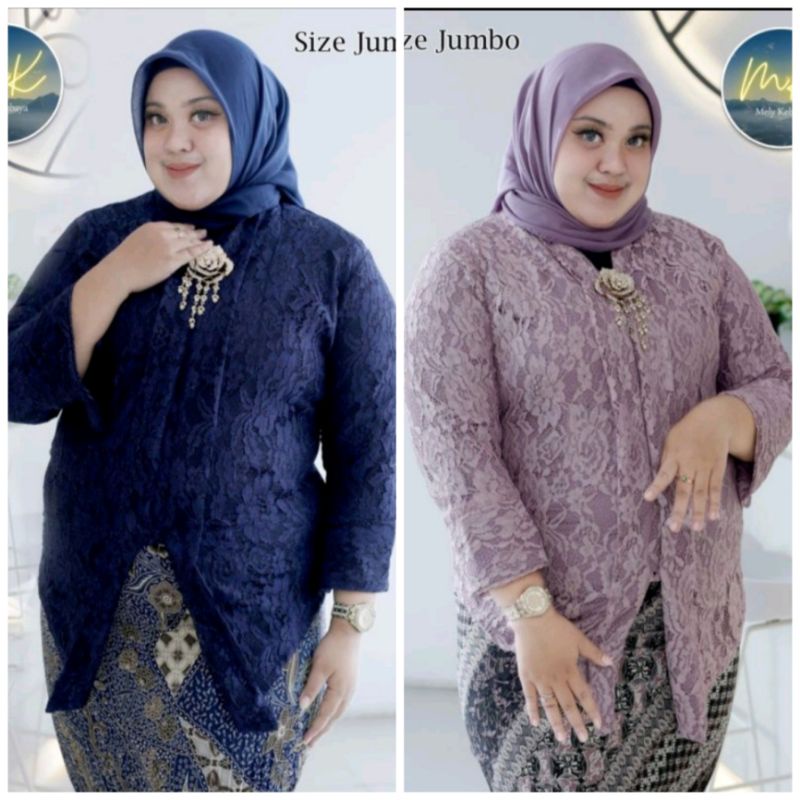 Jual kebaya jumbo LD 130 kebaya jumbo modern kebaya brokat floy atasan kebaya brokat kutubaru ...