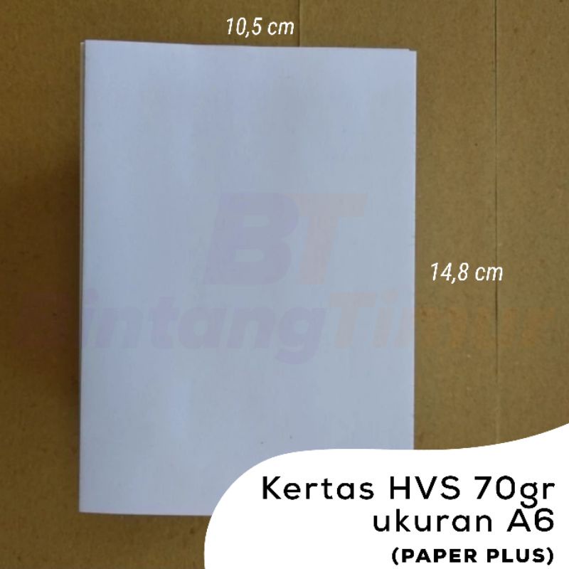 Jual Kertas HVS 70 gram Paper Plus ukuran A6 | Shopee Indonesia