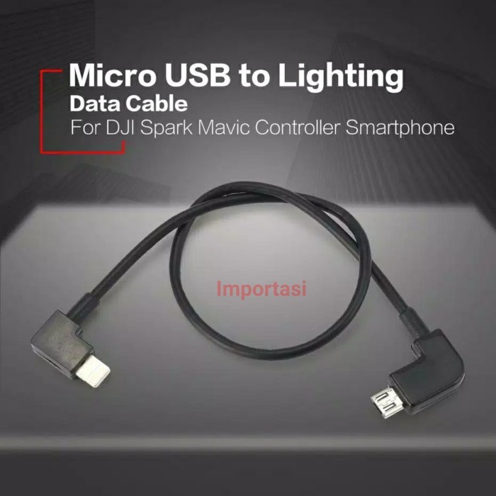 Jual Kabel Remote Micro USB to Lightning iOS Data Cable DJI Mini 1 SE ...