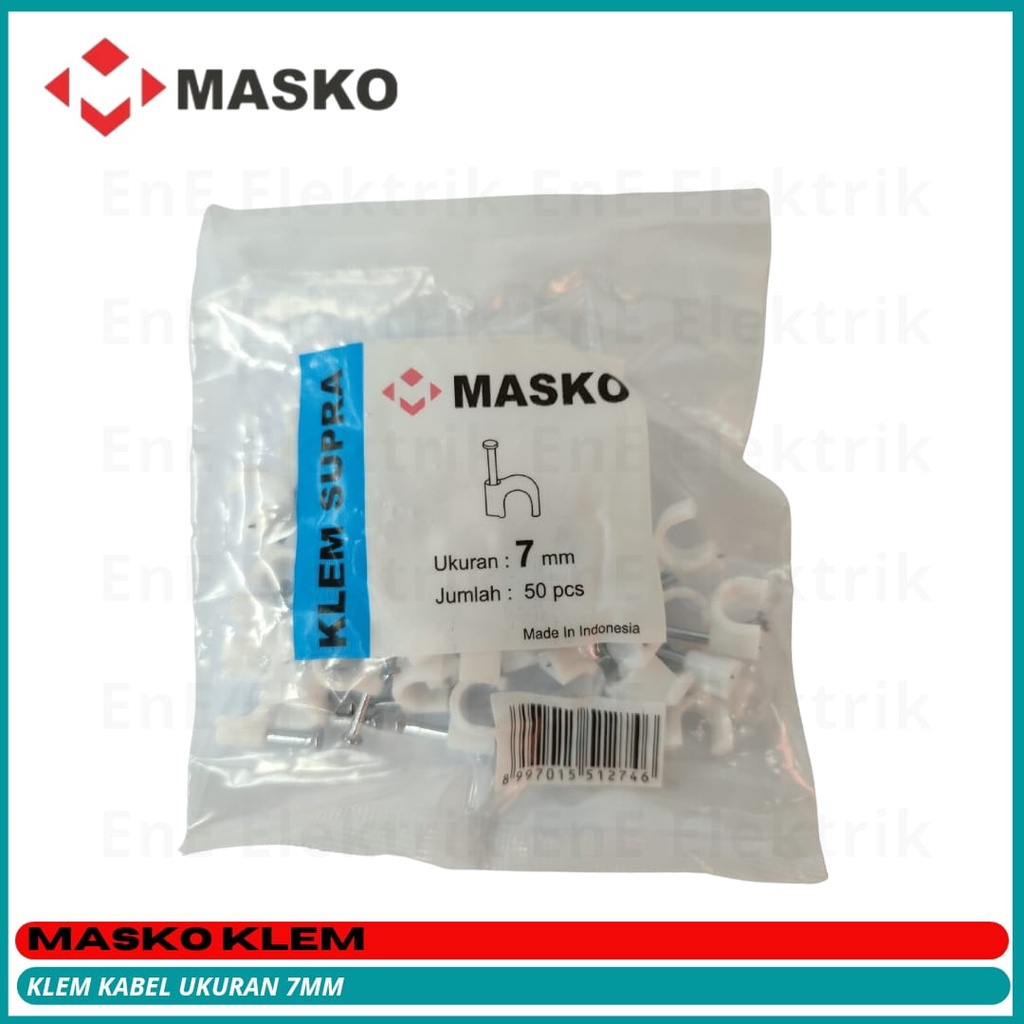 Jual MASKO KLEM KABEL PAKU BETON 7 MM ISI 50 PCS | Shopee Indonesia