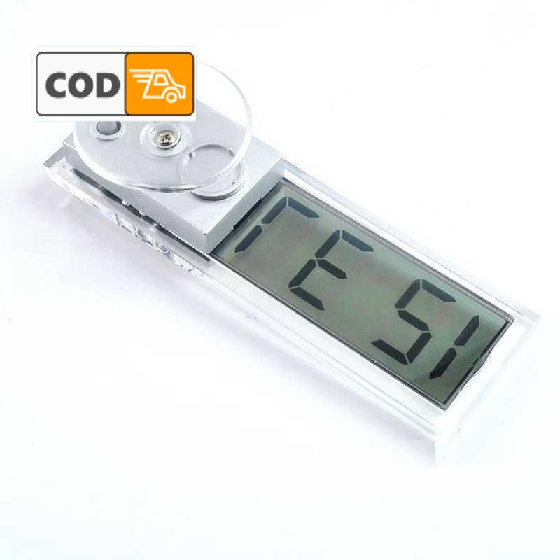 Jual Jam Digital Mobil LCD Mini dengan Tanggal Tempel Kaca Dasbor Keren ...
