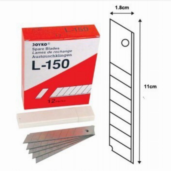 Jual ISI CUTTER L 150 PISAU CUTTER REFFILL (TUBE ISI 5) | Shopee Indonesia